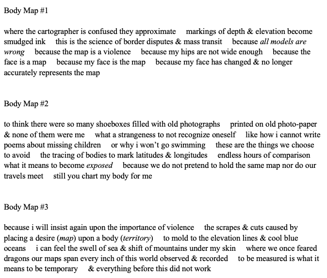 Body Maps – Random Sample Review